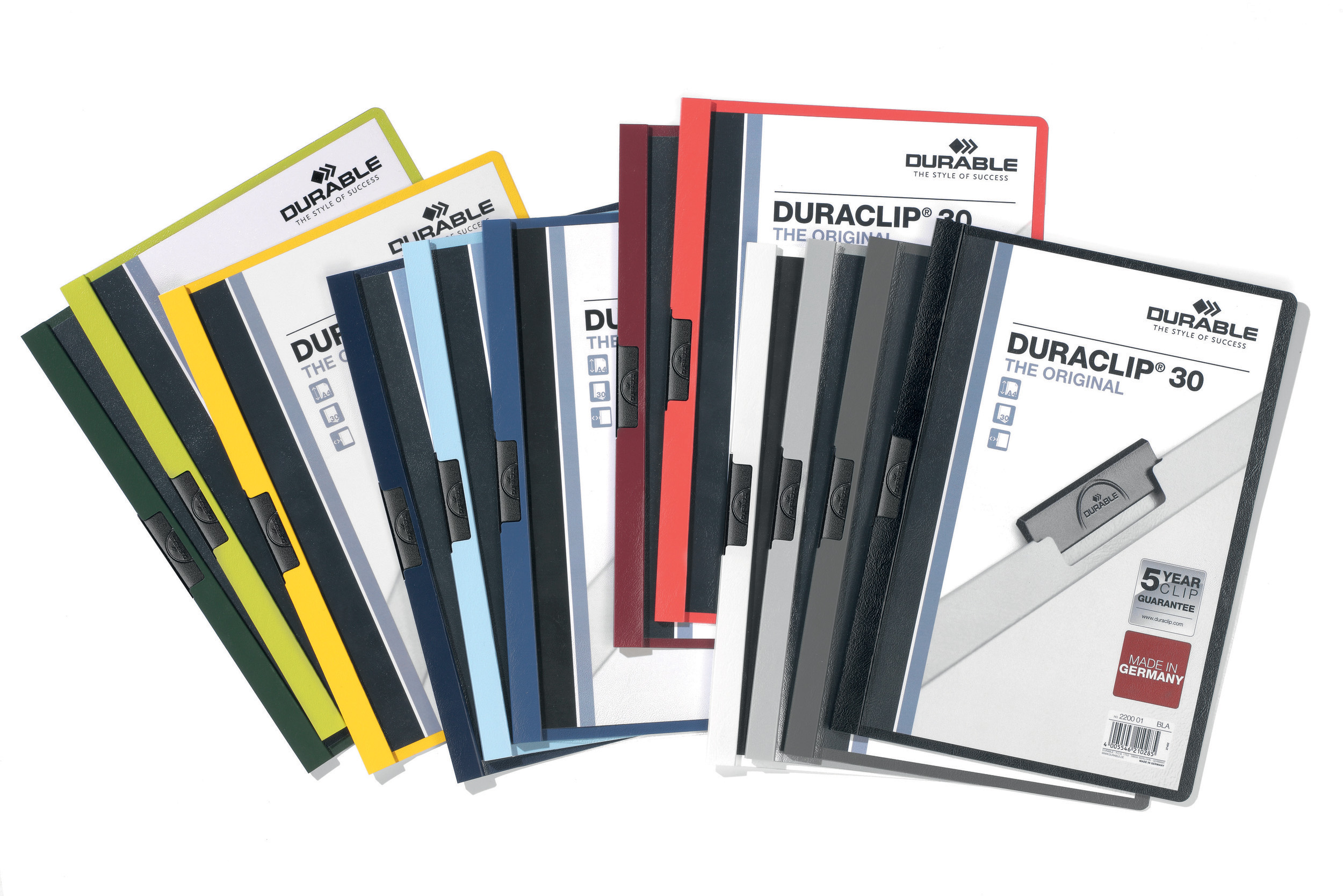 Skoroszyt zaciskowy DURACLIP 30 mix kolorów Durable 2200 00 - Sklep Durable