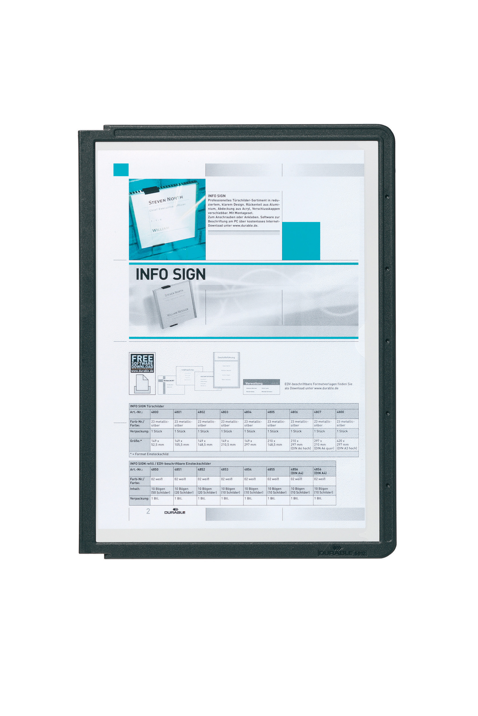 Durable 5812 01 Panel A5 SHERPA, kolor czarny - Sklep Durable